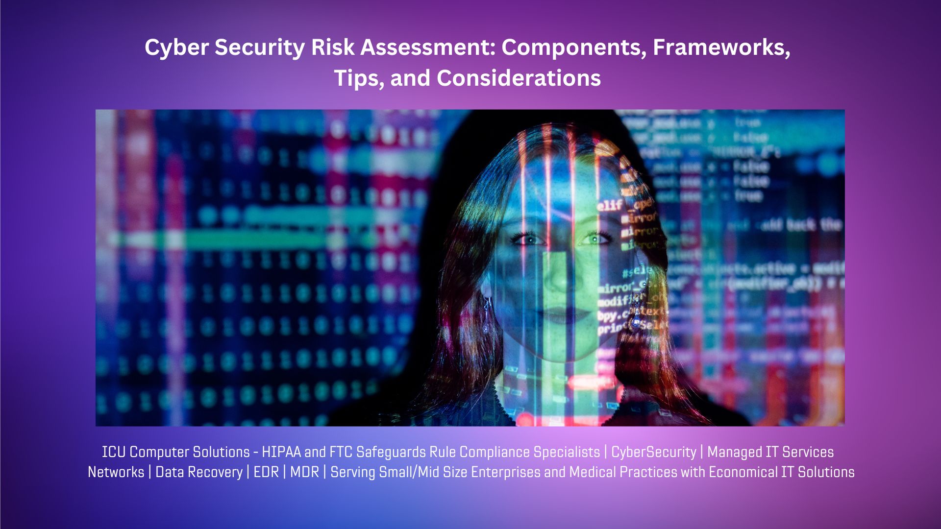 Cyber Security Risk Assessment: Components, Frameworks, Tips, and Considerations · ICU Computer ...